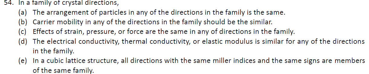 Solved about [ In a family crystal directions ] I have to | Chegg.com