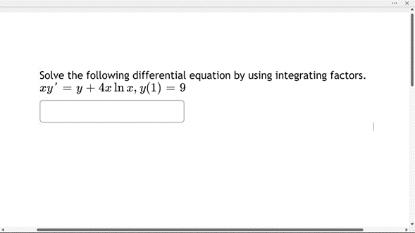 Solved www Solve the following differential equation by | Chegg.com