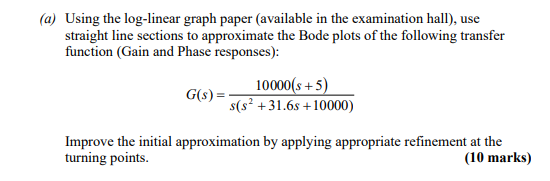 Solved (a) Using the log-linear graph paper (available in | Chegg.com
