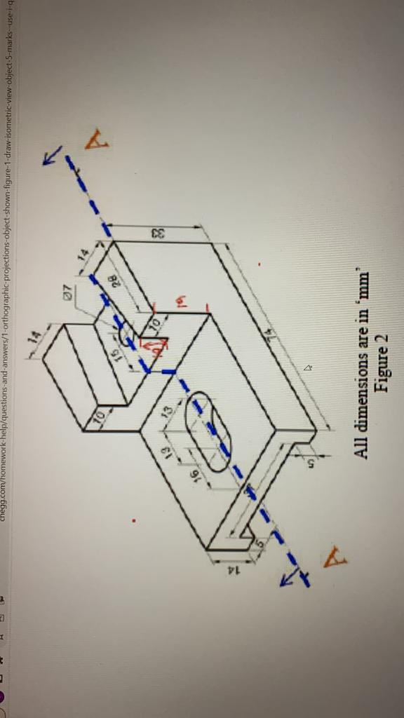 Solved All dimensions are in ' mm ' Figure 2 | Chegg.com