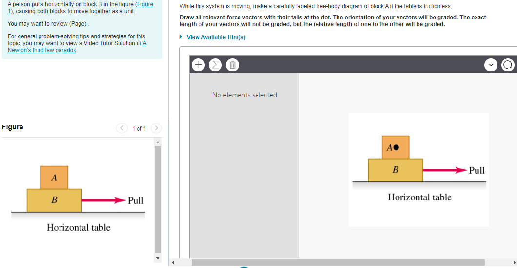Solved A person pulls horizontally on block B in the figure | Chegg.com
