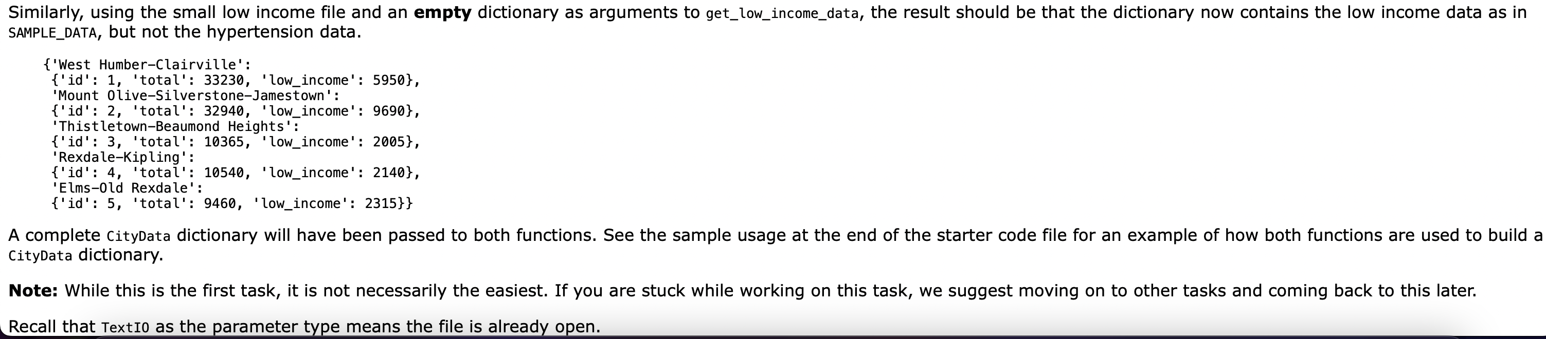 Solved The first parameter is a dictionary representing | Chegg.com