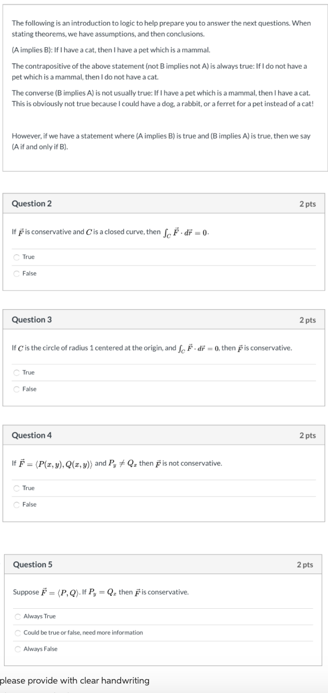 Solved The following is an introduction to logic to help | Chegg.com