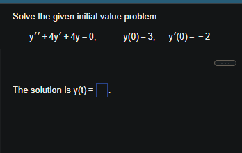 Solved Solve the given initial value problem. | Chegg.com