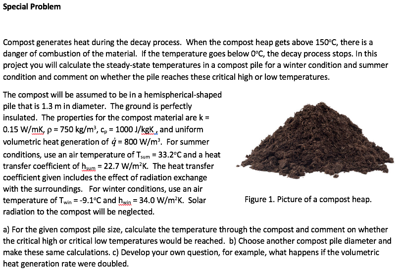 Solved Compost generates heat during the decay process. When | Chegg.com