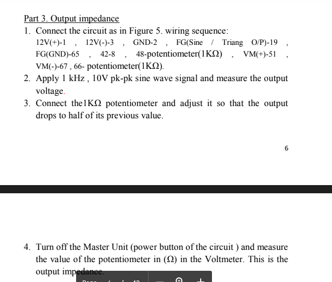 Solved Part 1. Open loop voltage gain 1. Connect the circuit | Chegg.com