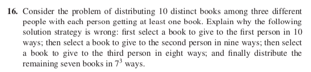 Solved 16. Consider the problem of distributing 10 distinct | Chegg.com