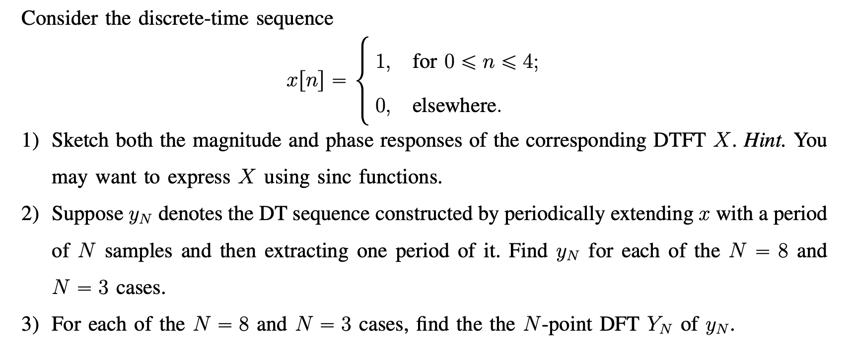 Solved Consider the discrete-time | Chegg.com