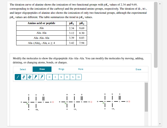 Solved The titration curve of alanine shows the ionization | Chegg.com