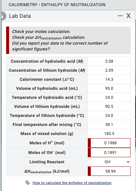 Solved CALORIMETRY * ﻿ENTHALPY OF NEUTRALIZATIONLab | Chegg.com