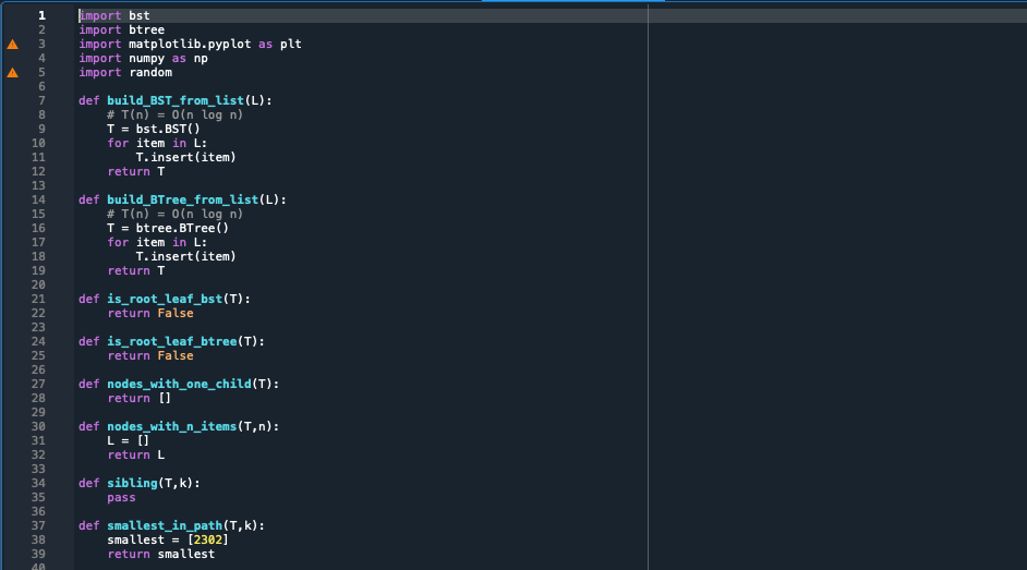 Solved 1. Write the function is_root_leaf_bst (T) that | Chegg.com