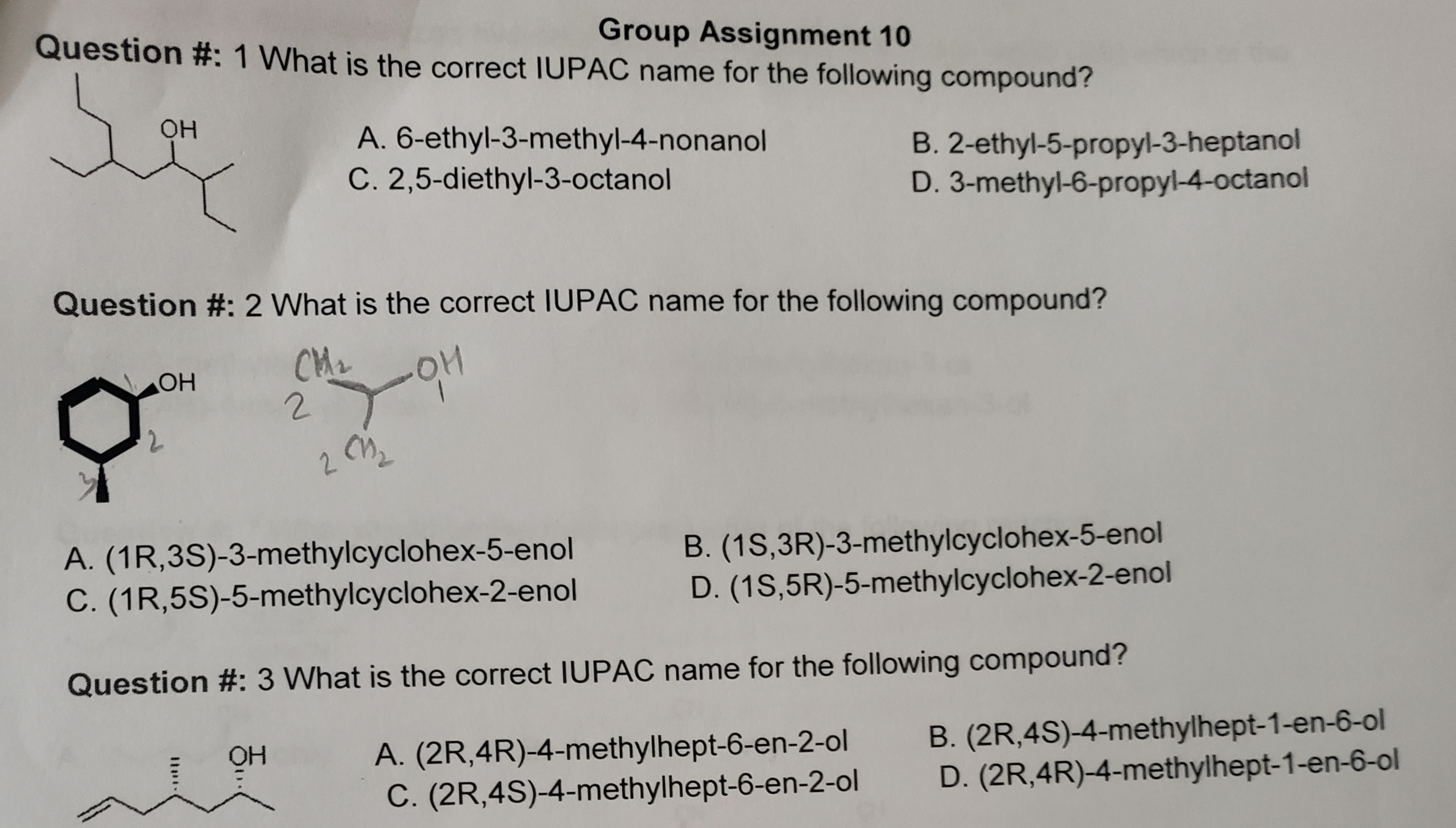 Solved Group Assignment 10 Question \#: 1 What is the | Chegg.com