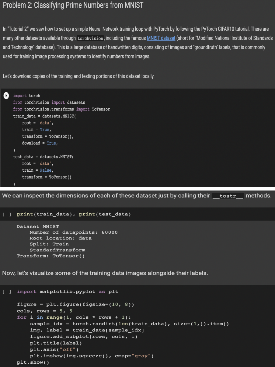 Solved Problem 2: Classifying Prime Numbers from MNIST In | Chegg.com