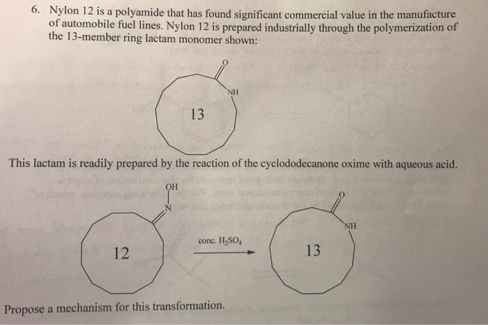 Solved Nylon 12 is a polyamide that has found significant | Chegg.com