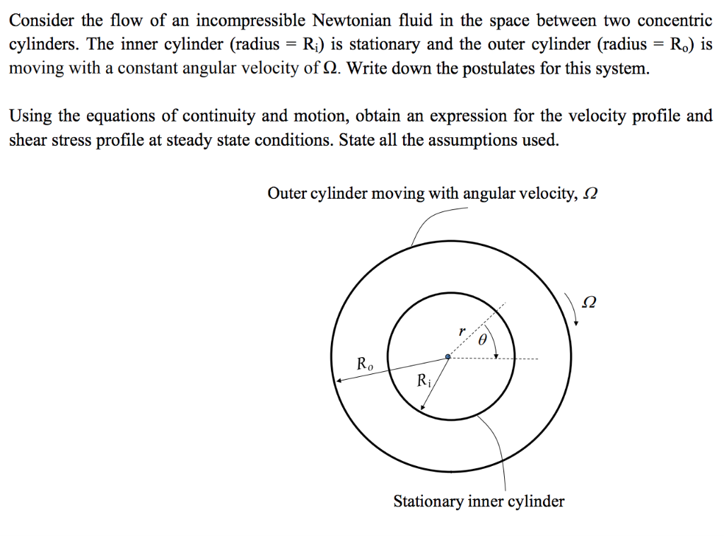 Solved Consider the flow of an incompressible Newtonian | Chegg.com