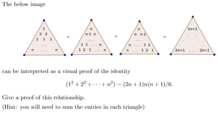 Solved The below image can be interpreted as a visual proof | Chegg.com