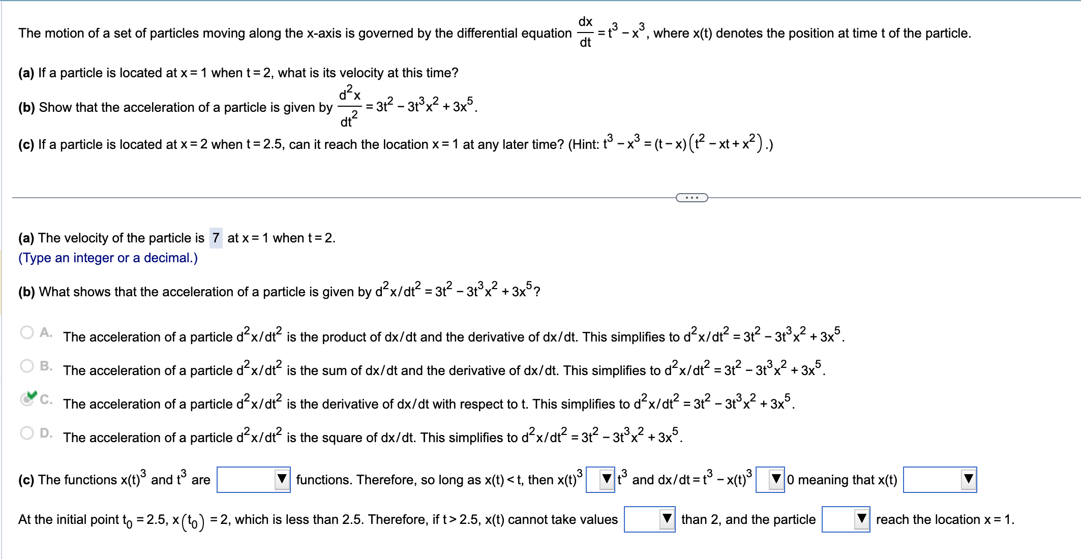 Solved I need the answer for option (c) ﻿only. thank youThe | Chegg.com