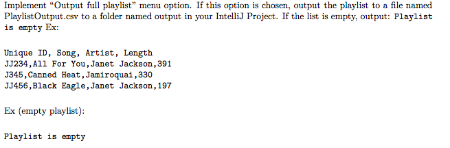 Solved Create two files to submit. SongEntry.java - Class | Chegg.com