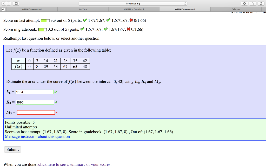 Solved wamap.org 2 w WAMAP Assessment O G Calendar Dunours, | Chegg.com