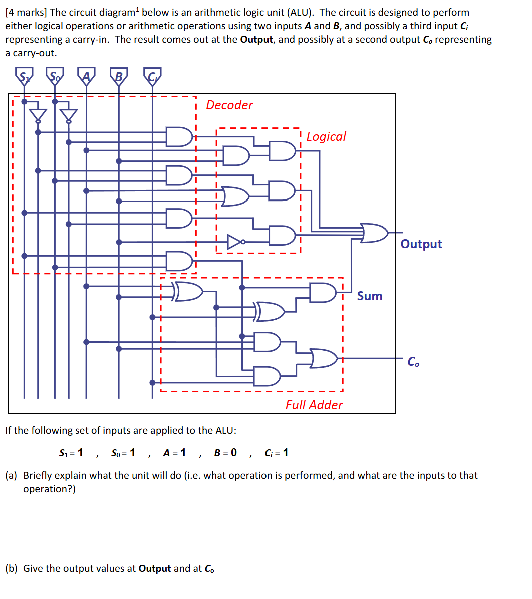 Solved [4 ﻿marks] ﻿The circuit diagram ?(()1) ﻿below is an | Chegg.com