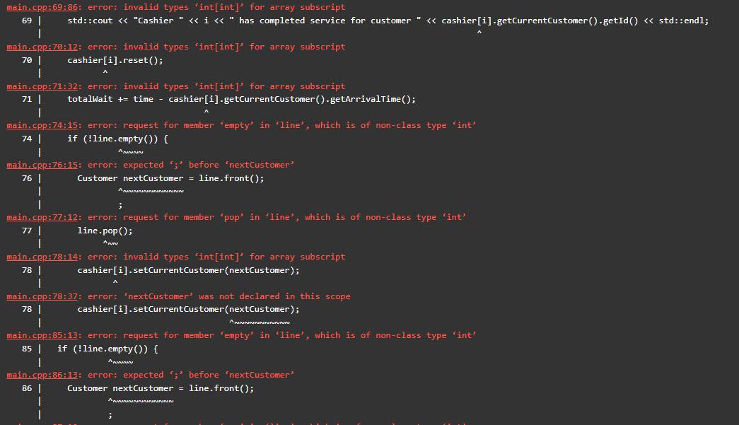 Solved I am working on a c++ program that simulates the | Chegg.com