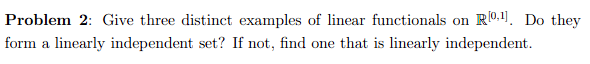 Solved Problem 2: Give three distinct examples of linear | Chegg.com