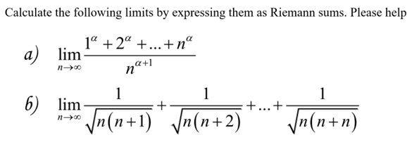Solved Calculate the following limits by ﻿expressing them as | Chegg.com