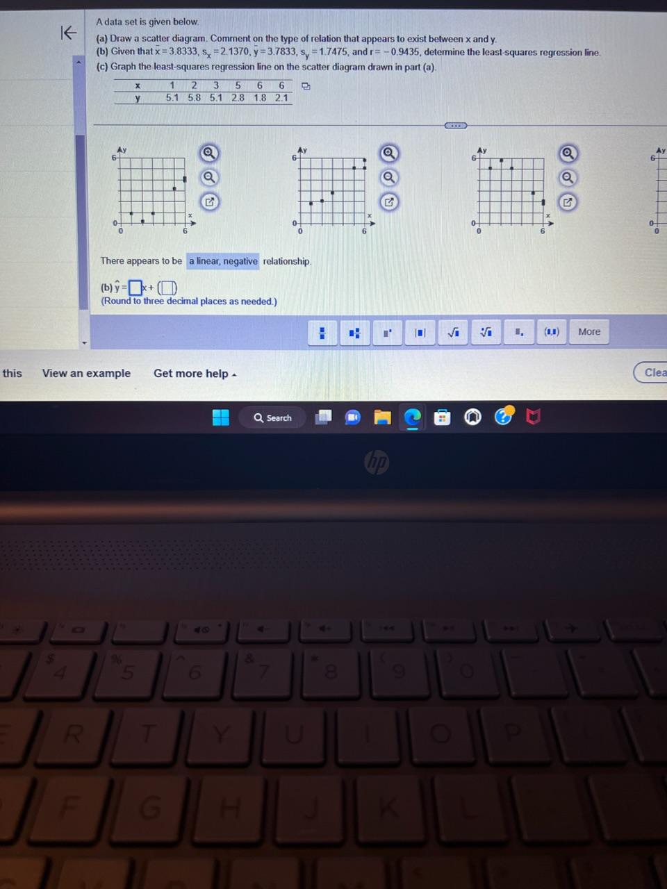 Solved A data set is given below. (a) Draw a scatter | Chegg.com