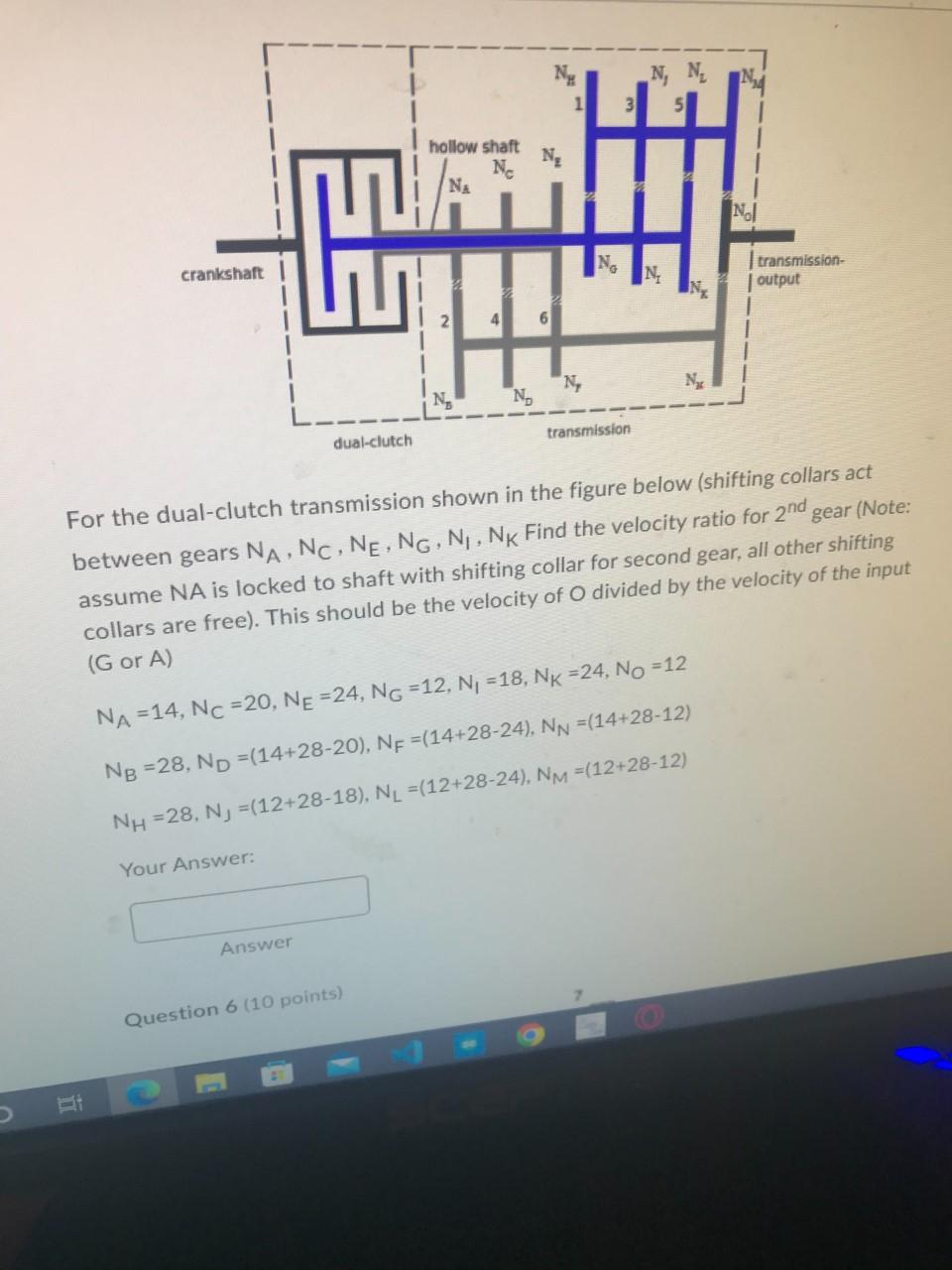 Solved For the dual-clutch transmission shown in the figure | Chegg.com