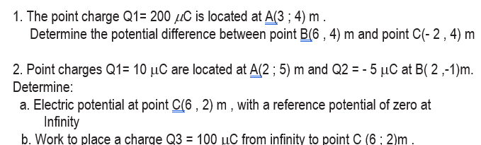Solved Determine: Infinity b. Work to place a charge | Chegg.com