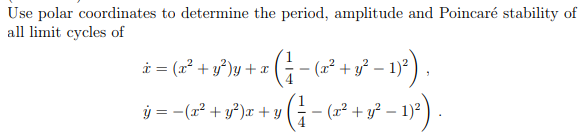 Solved Use polar coordinates to determine the period, | Chegg.com