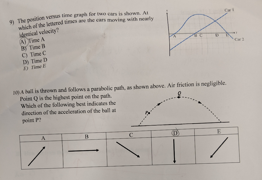 Solved 6) You are studying the motion of a small ball thrown | Chegg.com