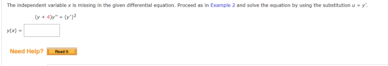Solved The independent variable x is missing in the given | Chegg.com