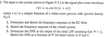 1. Solve Problem 5.2 in the textbook when the system | Chegg.com