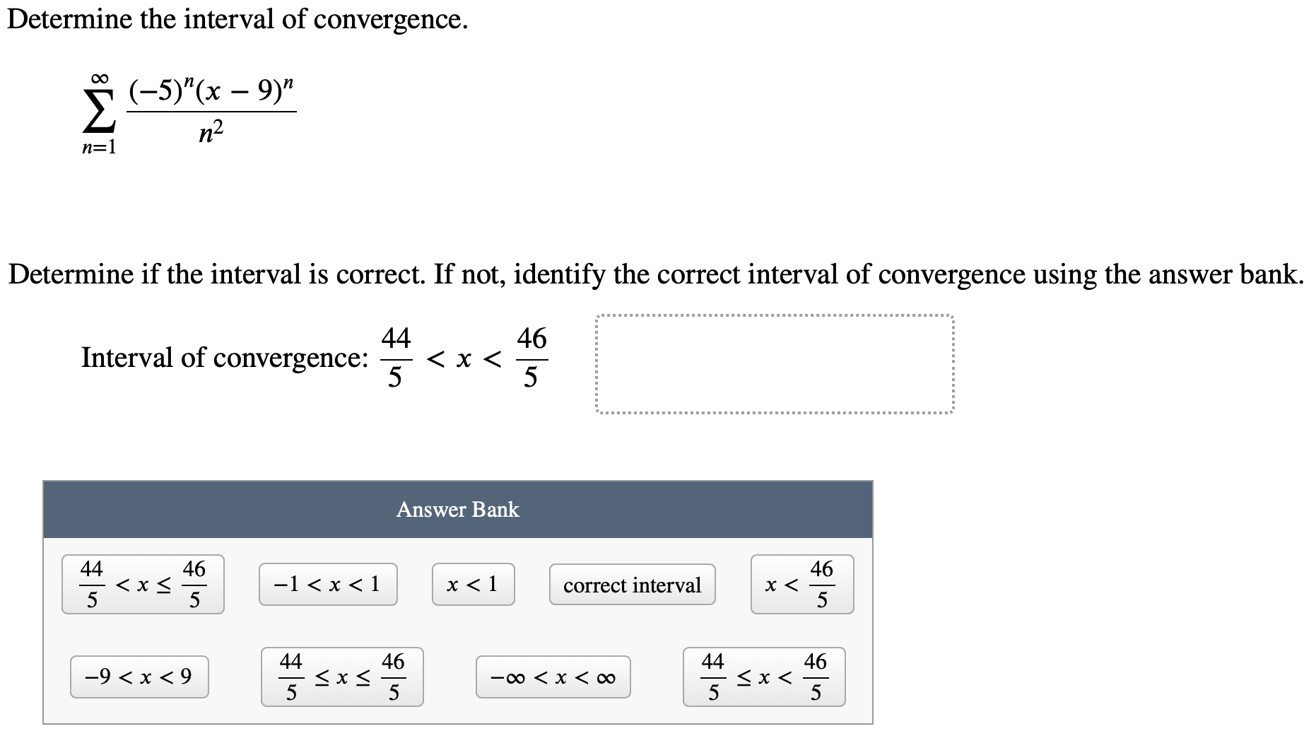 Solved Determine the interval of convergence. | Chegg.com