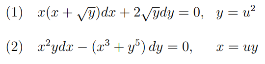 Solved Solve the following differential equations, using the | Chegg.com