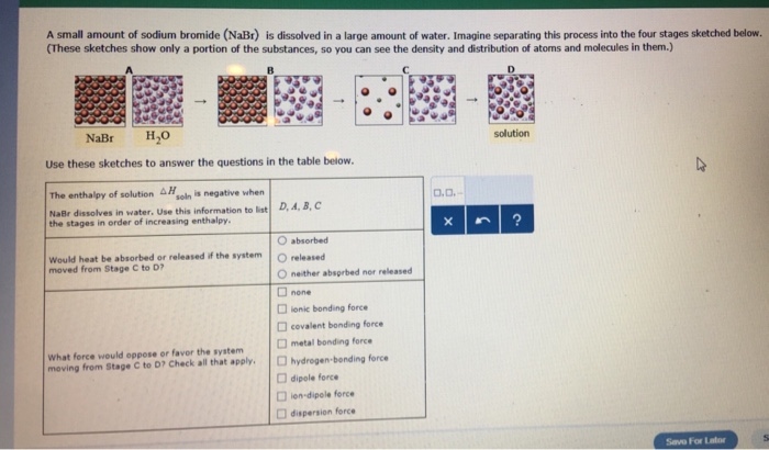 Solved A small amount of sodium bromide (NaBr) is dissolved | Chegg.com