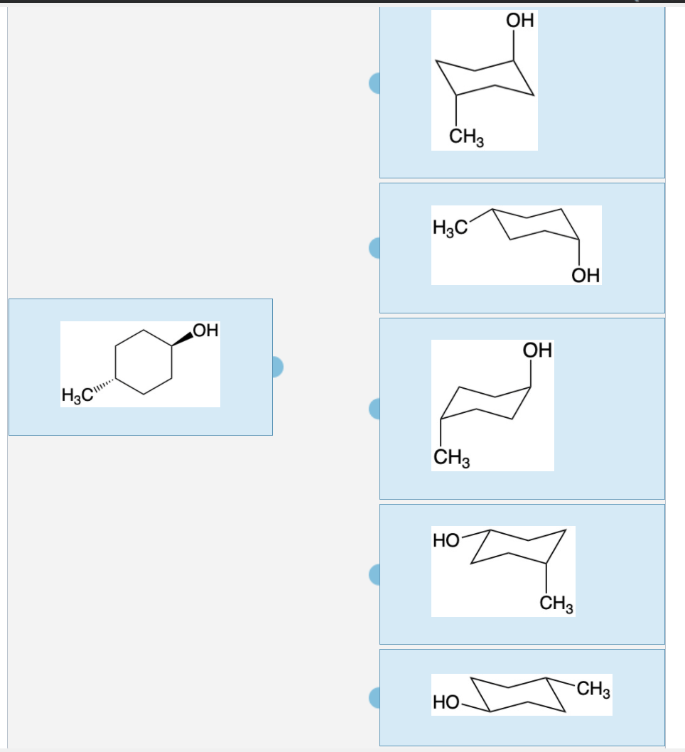Solved Match the following cyclohexane to the correct lowest | Chegg.com