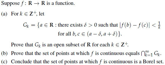 Solved Suppose f:R→R is a function. (a) For k∈Z+, let | Chegg.com