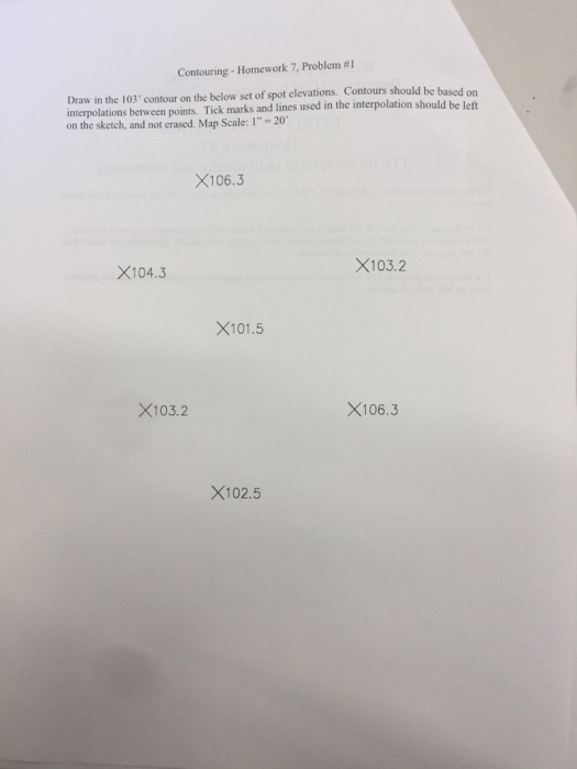 Solved Contouring . Homework 7, Problem, #1 Draw in the 103 | Chegg.com