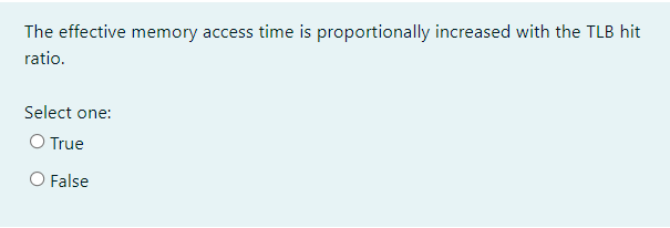 Solved The effective memory access time is proportionally | Chegg.com