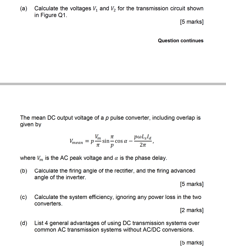 Solved Question ELEC2208_1 Figure Q1 is a diagram of a DC | Chegg.com