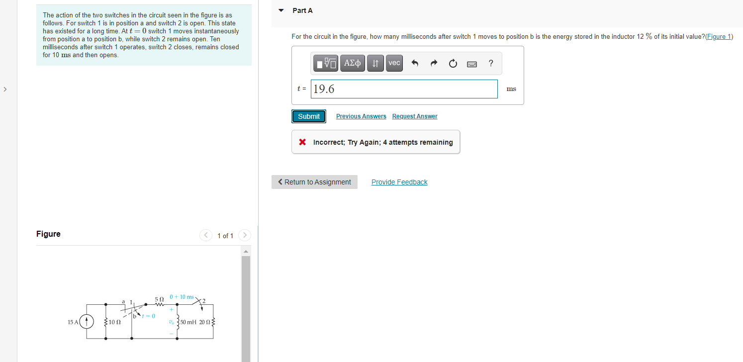 Solved v Part A The action of the two switches in the | Chegg.com