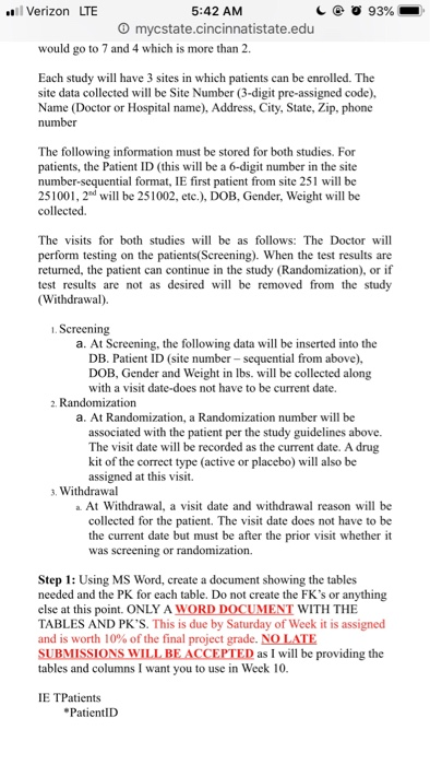 Solved 5:42 AM O mycstate.cincinnatistate.edu Verizon LTE C | Chegg.com