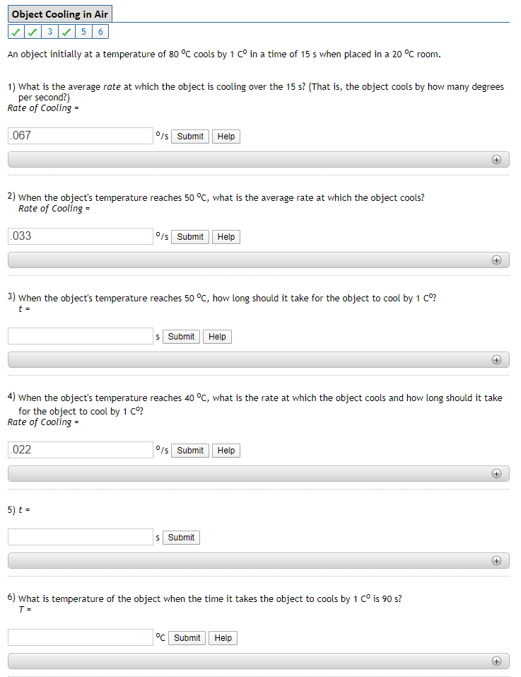 Solved Object Cooling in Air An object initially at a | Chegg.com