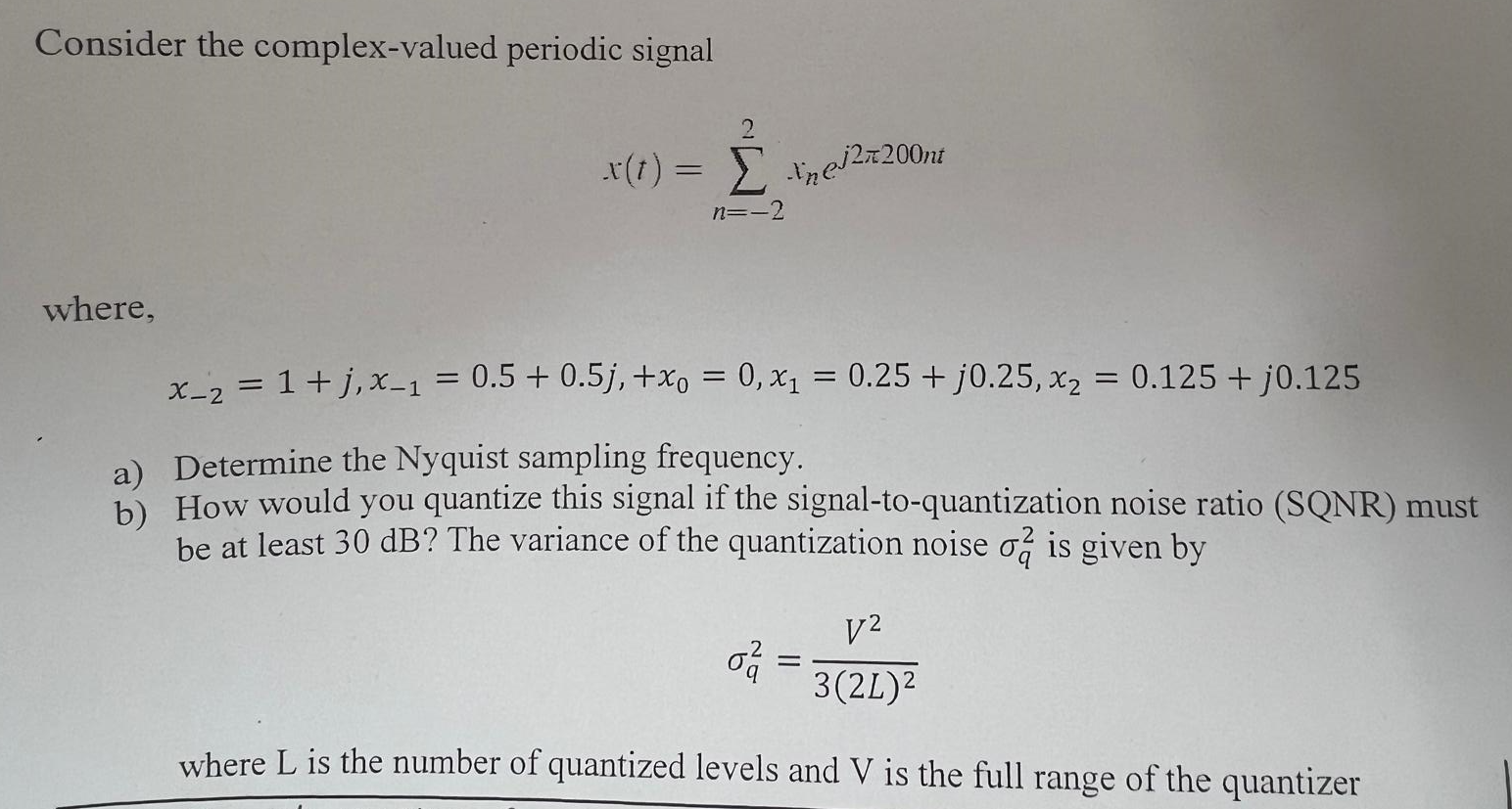 Solved Consider the complex-valued periodic | Chegg.com