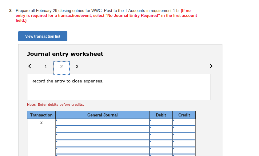 Solved Required 1-a. Prepare all February journal entries | Chegg.com