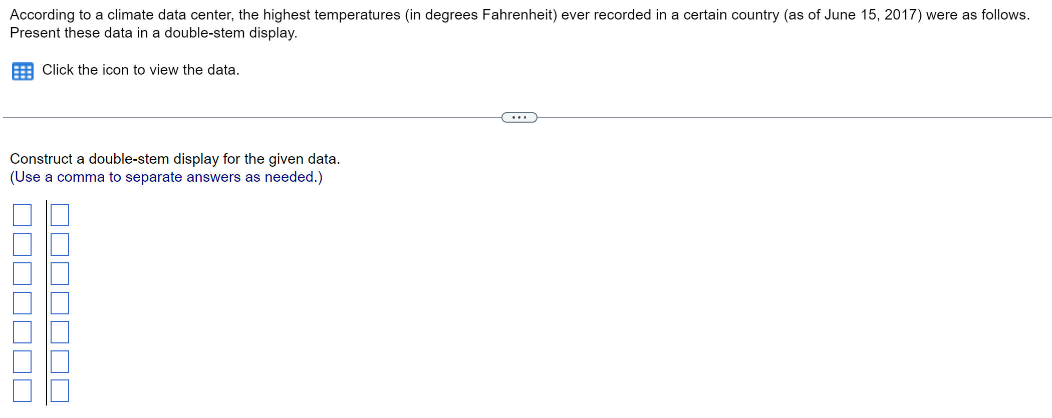 According to a climate data center, the highest | Chegg.com