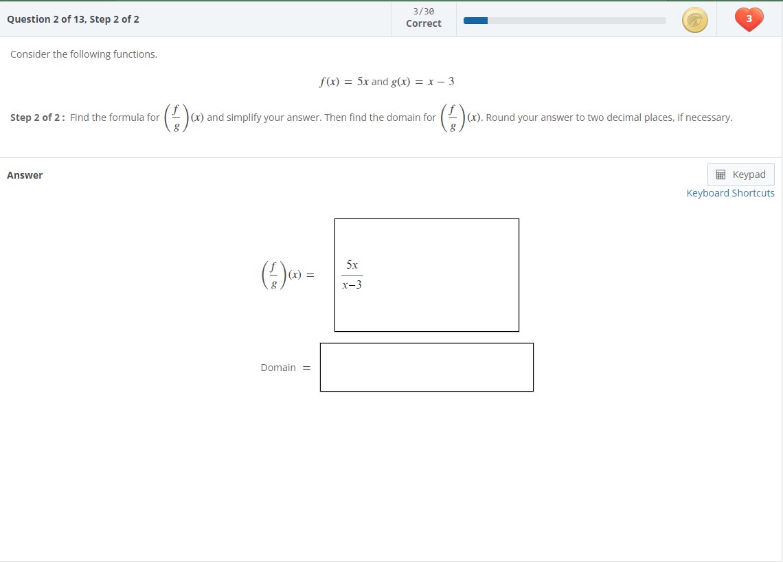 Solved Question 2 of 13, Step 2 of 2 3/30 Correct Consider | Chegg.com Solved Question 2 of 13, Step 2 of 2 3/30 Correct Consider | Chegg.com
