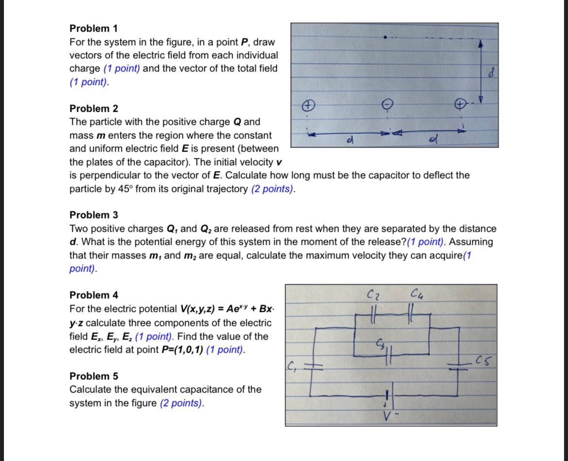Solved Problem 1 For the system in the figure, in a point P, | Chegg.com